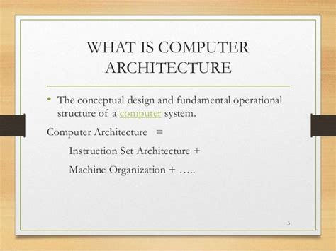 Computer Architecture Overview