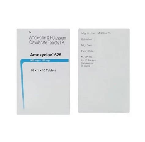 Amoxyclav 625 Mg Tablets At ₹ 180 Stripe Narendra Nagar Nagpur Id