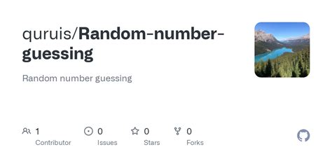 Github Quruisrandom Number Guessing Random Number Guessing