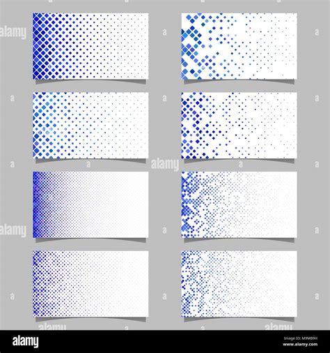 Geometrical Rounded Square Mosaic Pattern Card Background Template Set