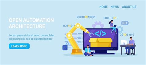 Premium Vector Developers Creating Software Script At Computer With