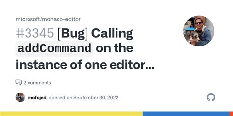 Bug Calling `addcommand` On The Instance Of One Editor Adds The