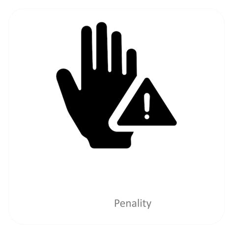 Premium Vector Penality And Warning Icon Concept