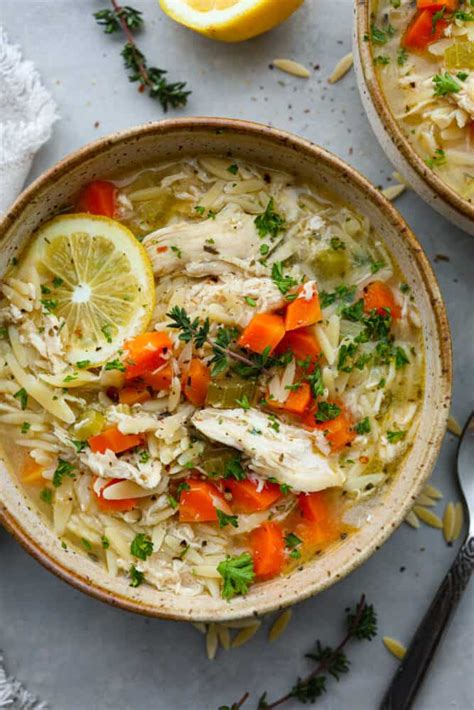 Lemon Chicken Orzo Soup Infoodita
