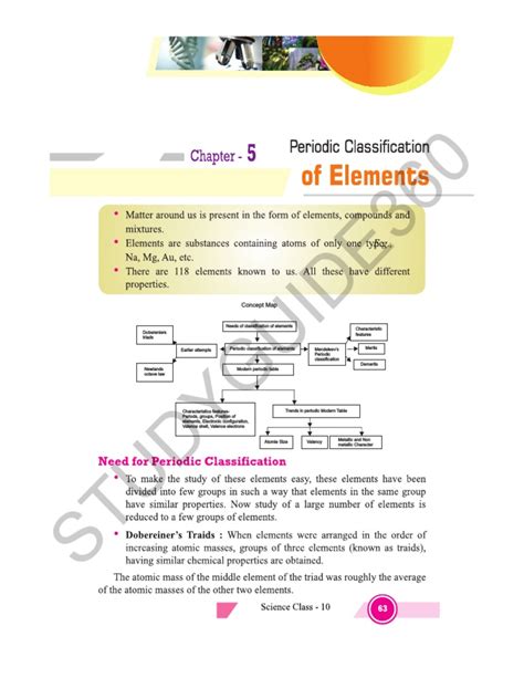 Class 10 Science Notes Chapter 5 Studyguide360 Pdf Periodic Table