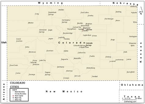 Map Of Colorado Cities