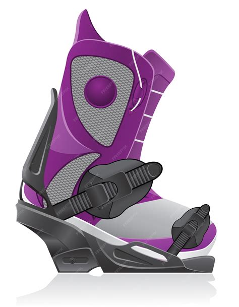 Premium Vector Boot And Binding For Snowboarding