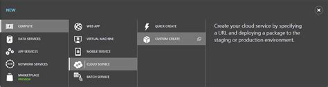 azure cloud service in classic