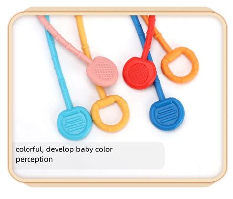 Montessori Pull String Sensory Toys Crab Shape Silicone Teething Activity Educational Toys For