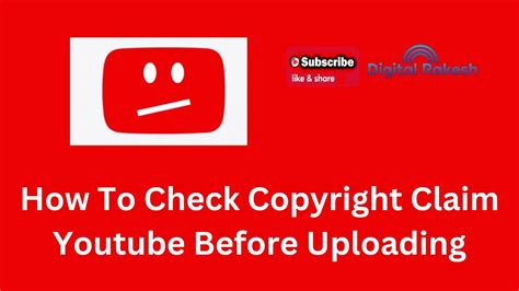 How To Check Copyright Claim Youtube Before Uploading Youtube
