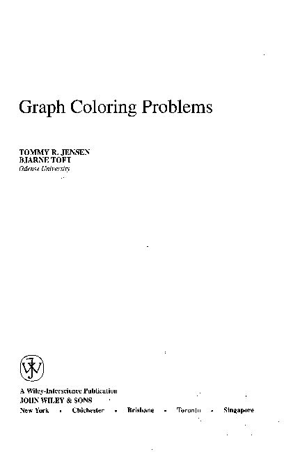 Pdf Graph Coloring Problems