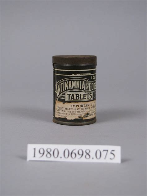 Antikamnia And Codeine Tablets National Museum Of American History