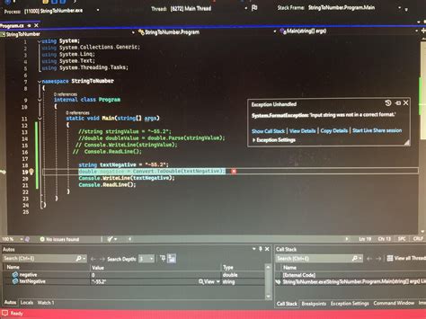 String To Double Conversion Issues Rcsharp