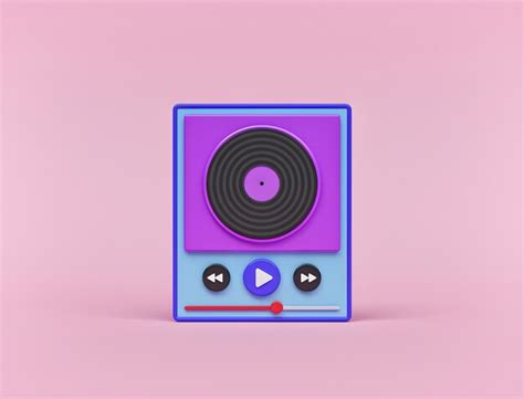 Premium Photo Modern Minimal Audio Music Player Concept Audio Media