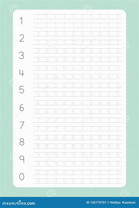 Free Handwriting Pages For Writing Numbers Learning Numbers Numbers Tracing Worksheet For