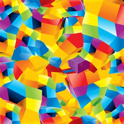 Abstract Cube Geometric Background Stock Vector Illustration Of Messy