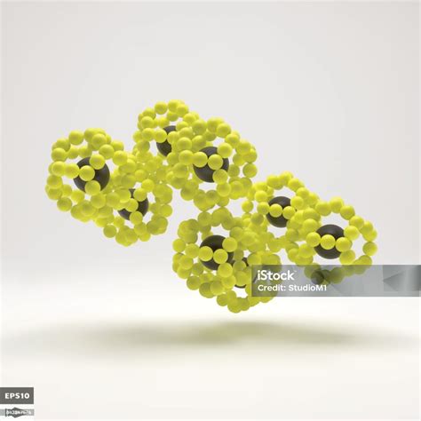 3d Molecule Structure Futuristic Technology Style 3d Vector Illustration For Science Technology