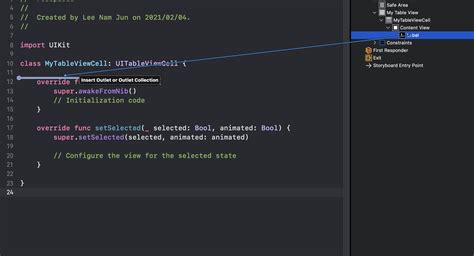 Uitableview 와 Custom Uitableviewcell 적용 하기 Swift