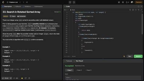 Rakesh Chikatla On Linkedin 🚀 Day 3150 Solved Search In Rotated Sorted Array On Leetcode