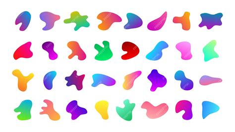 Premium Vector Gradient Liquid Blob Shapes Premium Vector Gradient Liquid Blob Shapes