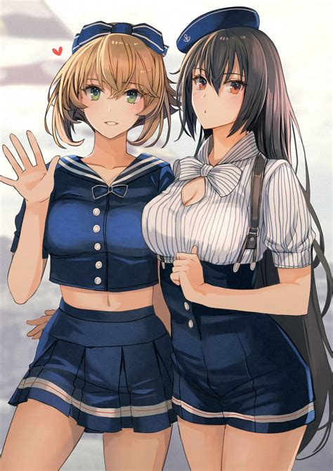 Nagato And Mutsu Kantai Collection Drawn By Kasumi Skchkko Danbooru