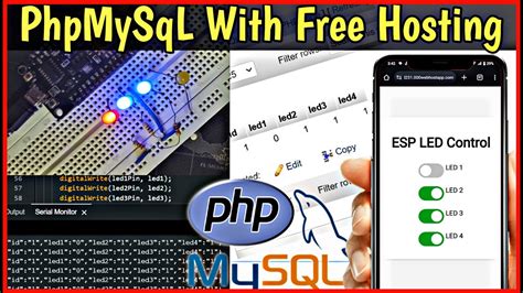 esp32 esp8266 phpmysql dashboard controls led s 000webhost youtube