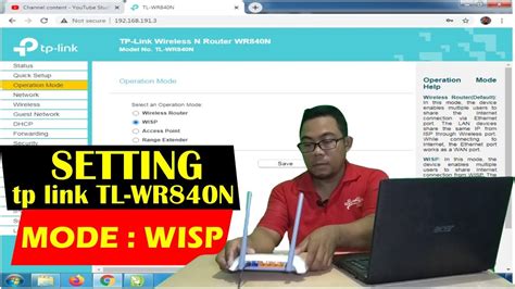 Cara Setting Tp Link Tl Wr840n Dengan Mode Wisp Youtube