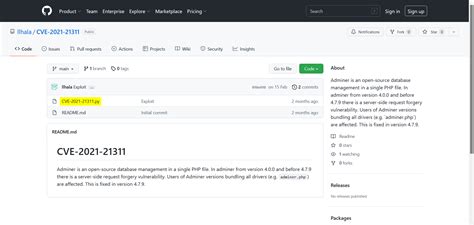 Adminer Ssrf Vulnerability Cve 202121311