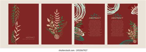Vector Set Linear Boho Florals Symbols Stock Vector Royalty Free
