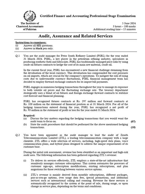 Cfap 6 Aars Summer 2024 Pdf