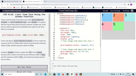 Tutorial 18 Limit Item Size Using Minmax Function Free Code Camp Explained Youtube