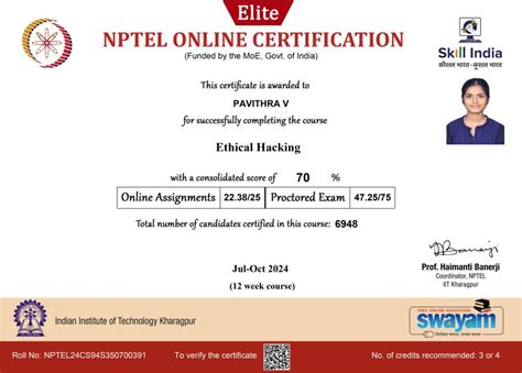 Ethicalhacking Cybersecurity Nptel Techlearning Digitalsecurity
