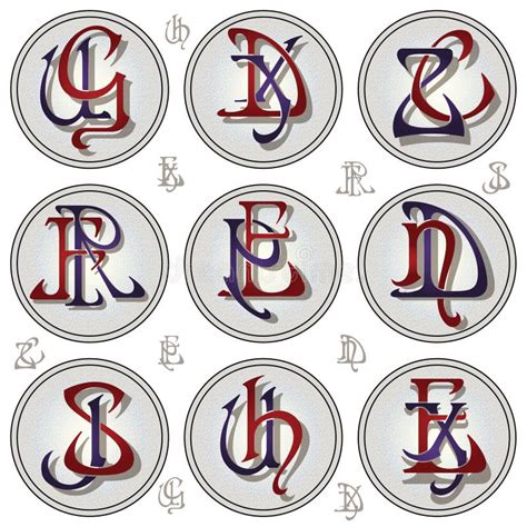 Set Of Interlocking Letters Stock Vector Illustration Of Alphabet Popular 14711105