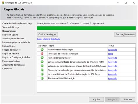 Instalação Sql Server 2019 Falha Privilégios Da Conta De Instalação Sql Server Sql Com