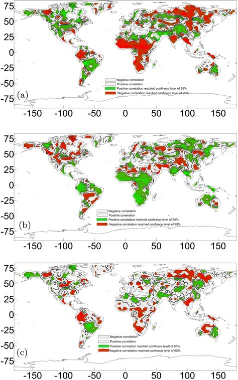 Spatial Distribution Of Correlation Coefficients Between Swi And A Download Scientific