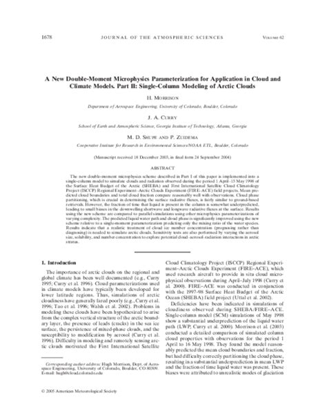 Pdf A New Double Moment Microphysics Parameterization For Application In Cloud And Climate