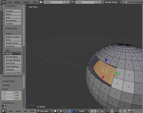 Modeling How Do I Extrude Inwards Instead Of Outwards Blender