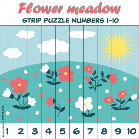 Counting Numbers From 1 To 10 Activity Cut And Complete Spring Educational Crafting Game With