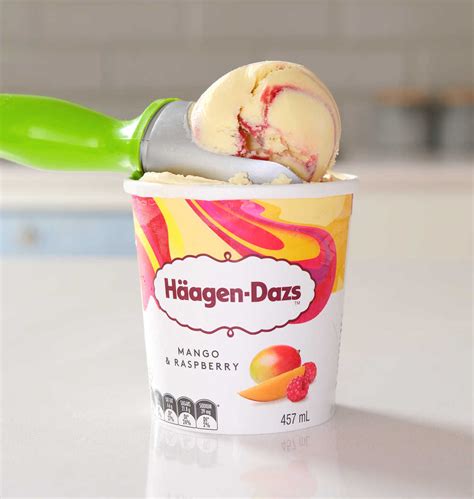 Review Of Haagen Dazs Mango And Raspberry Ice Cream Scoop Club