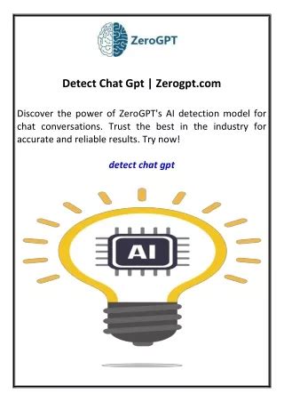 PPT Detect Chat Gpt Zerogpt Com PowerPoint Presentation Free Download ID
