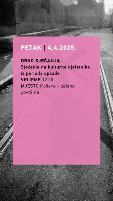 Modul Memorije Drvo Sjećanja Na Kulturne Radnike Iz Perioda Opsade Nova Sloboda