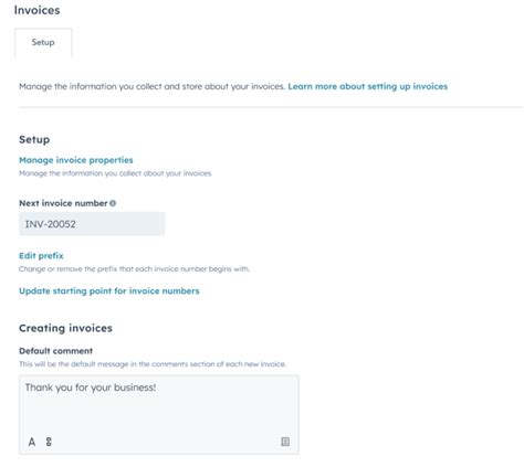 Hubspot Community Live Default Comments On Invoices Hubspot Community