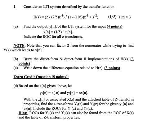 Solved Consider An LTI System Described By The Transfer Chegg