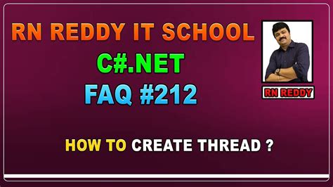 C Faq212 How To Create Thread Youtube