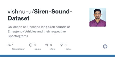 github vishnu u siren sound dataset collection of 3 second long
