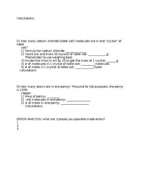 Chem Lab Mole Concept By Head Over Heels For Science Tpt