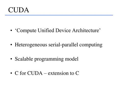 Ppt Introduction To Cuda Powerpoint Presentation Free Download Id1112560