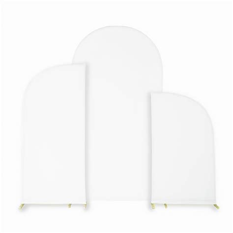 Spandex Arch Covers For Chiara Frame Backdrop 3pc Set White Backdrops For Parties Custom