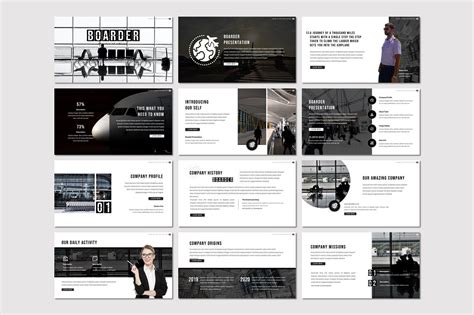 Boarder Google Slides Template Por Invisual Studio En PoweredTemplate Tema De Google Slides