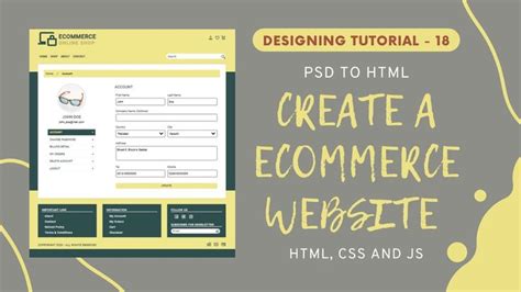 Account Page Create An Ecommerce Website Using Html Css And Js